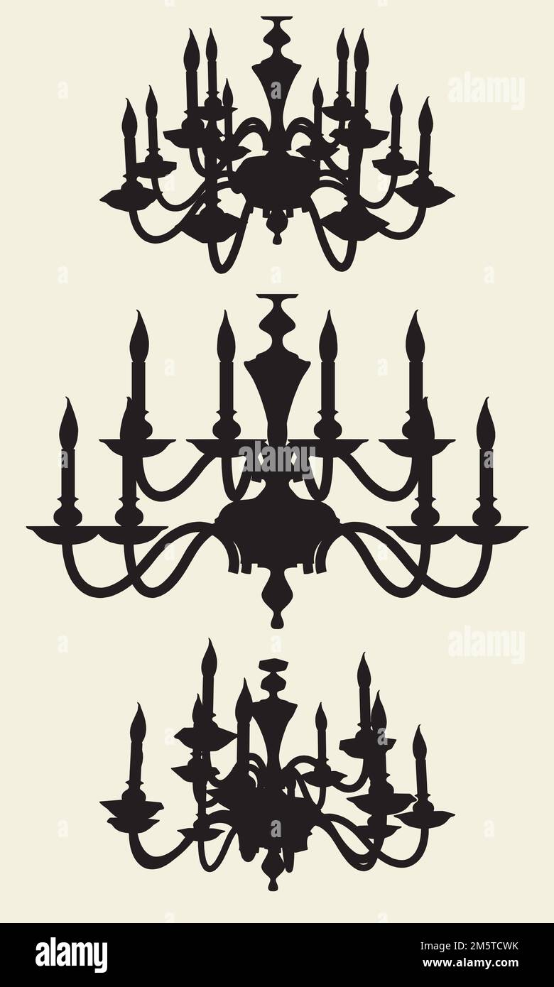 Luster Chandelier Vector. Illustration Isolated On White Background. A ...