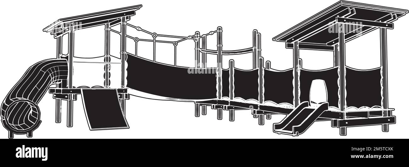 Children Playground Vector. Illustration Isolated On White Background ...