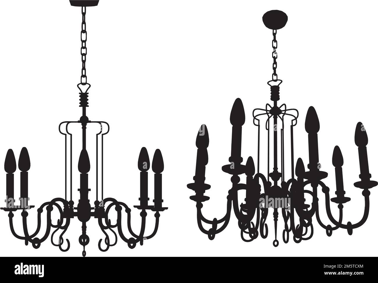 Luster Chandelier Vector. Illustration Isolated On White Background. A ...