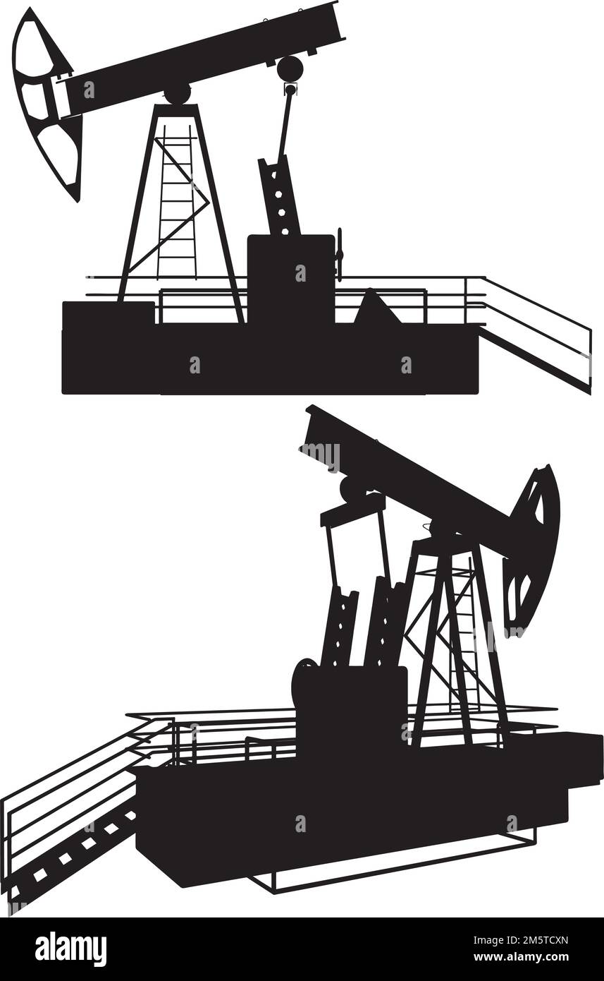 Oil Pump Drill Vector Stock Vector Image & Art - Alamy