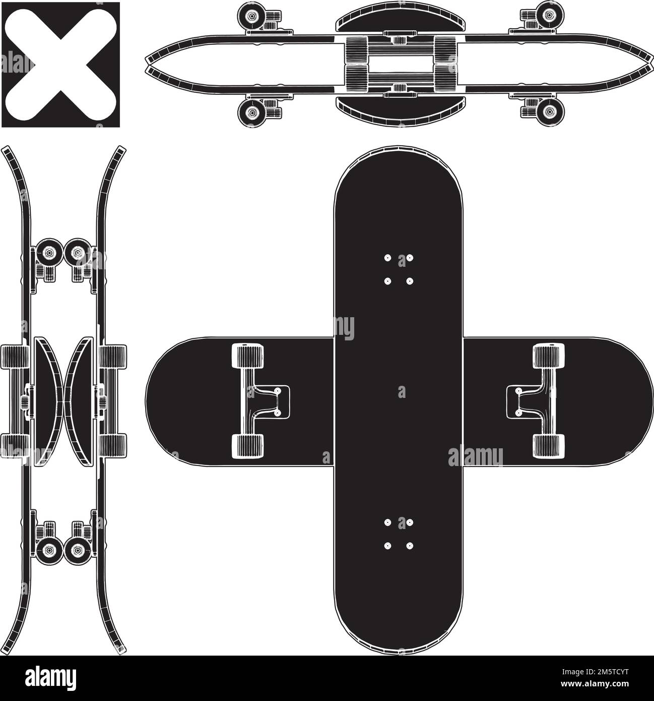 Skateboard Vector. Illustration Isolated On White Background. A vector ...