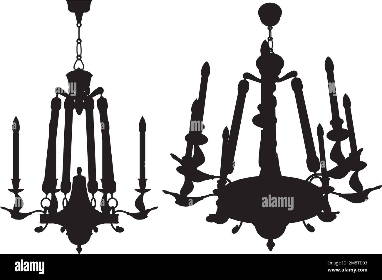 Luster Chandelier Vector. Illustration Isolated On White Background. A ...