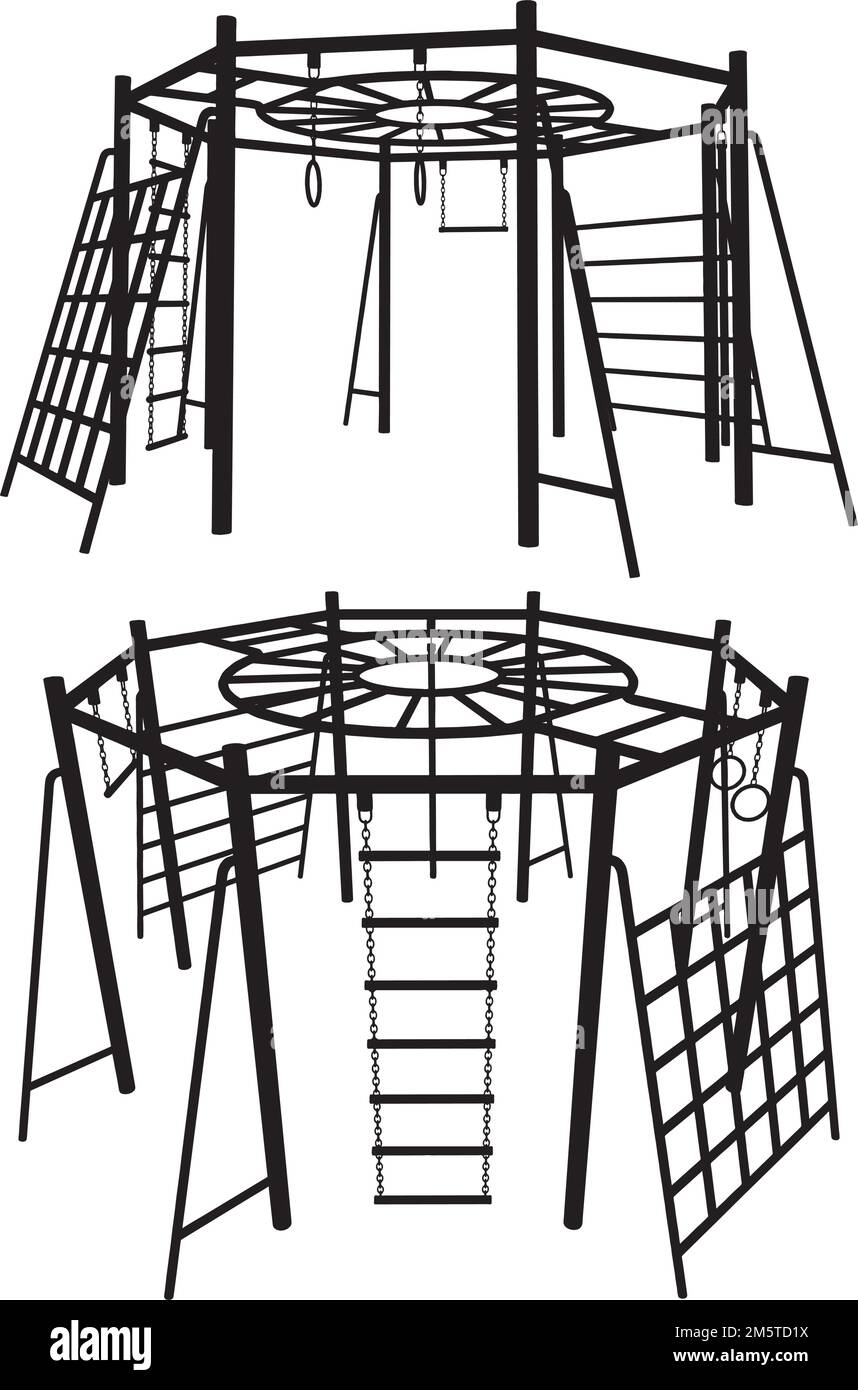 Children Playground Vector. Illustration Isolated On White Background ...