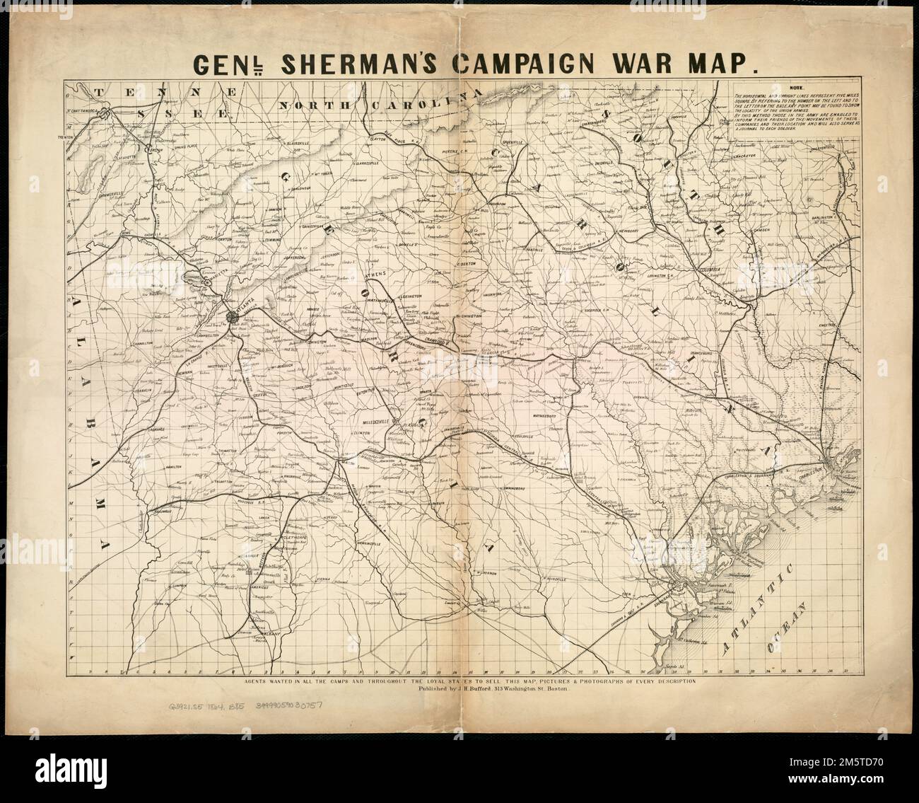 Shermans campaign war map hi-res stock photography and images - Alamy
