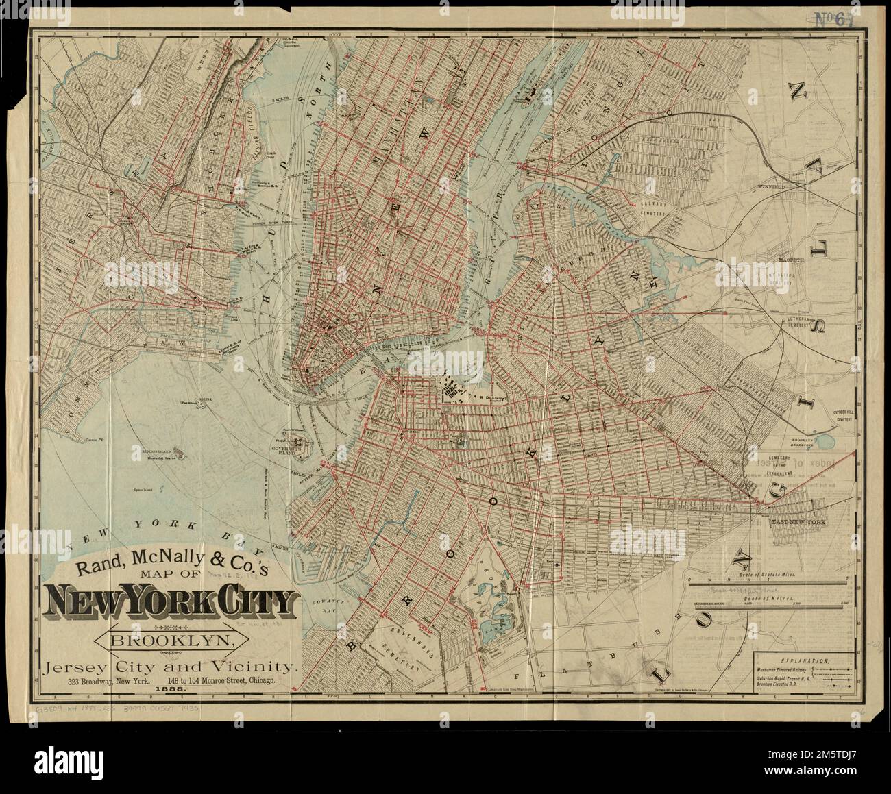 Rand McNally & Co.'s map of New York City, Brooklyn, Jersey City and ...