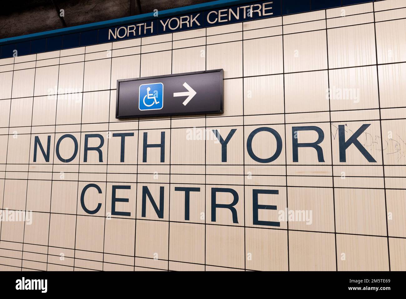 Toronto, ON, Canada – December 17, 2022: View at Toronto subway station ...