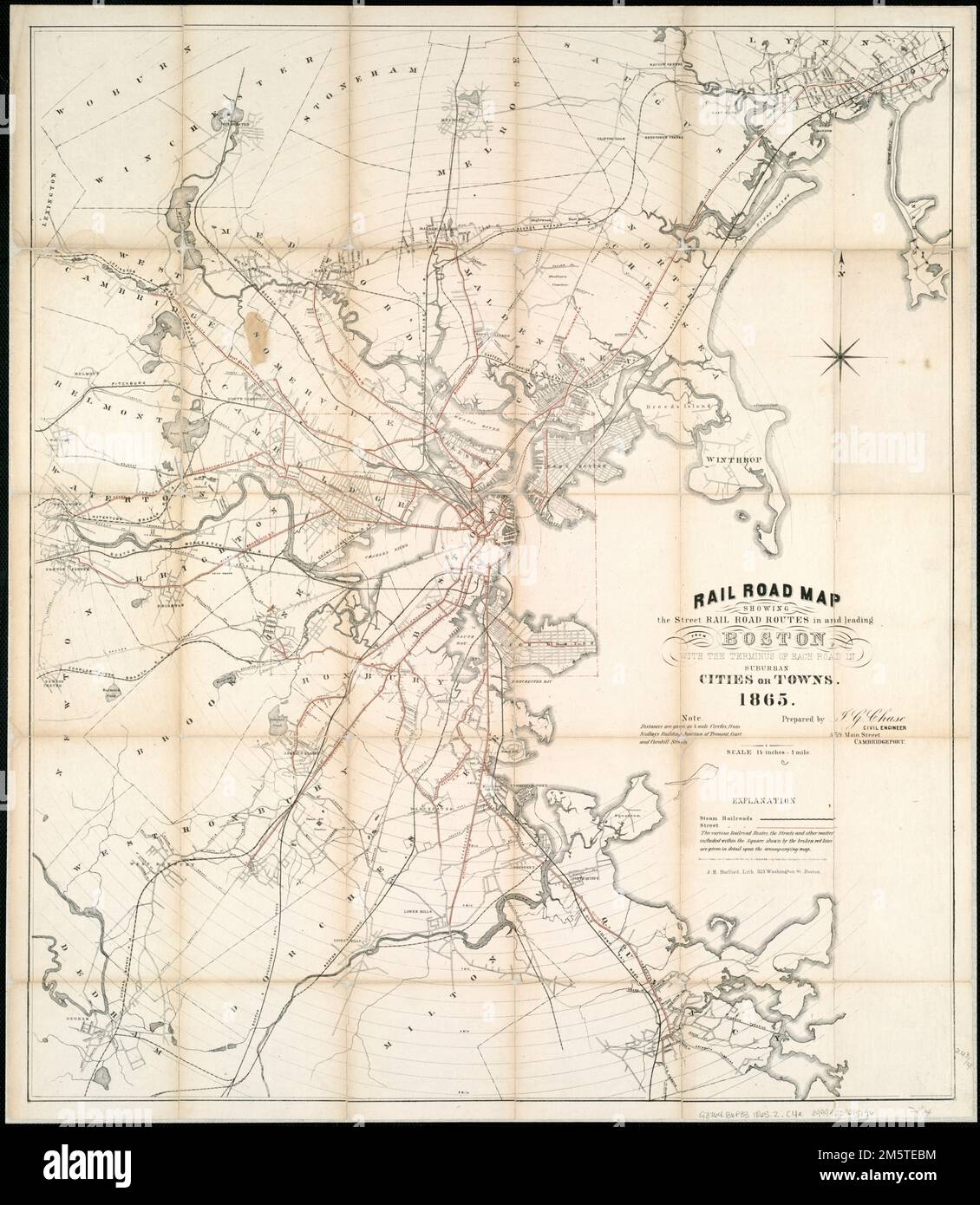 Rail road map : showing the street rail road routes in and leading from ...