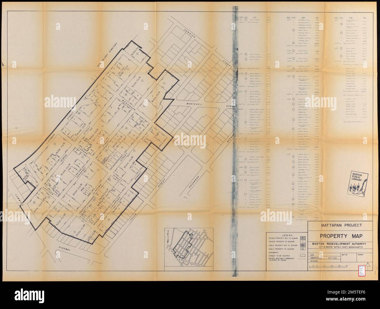 Mattapan project : property map. Shows private property not to acquire ...