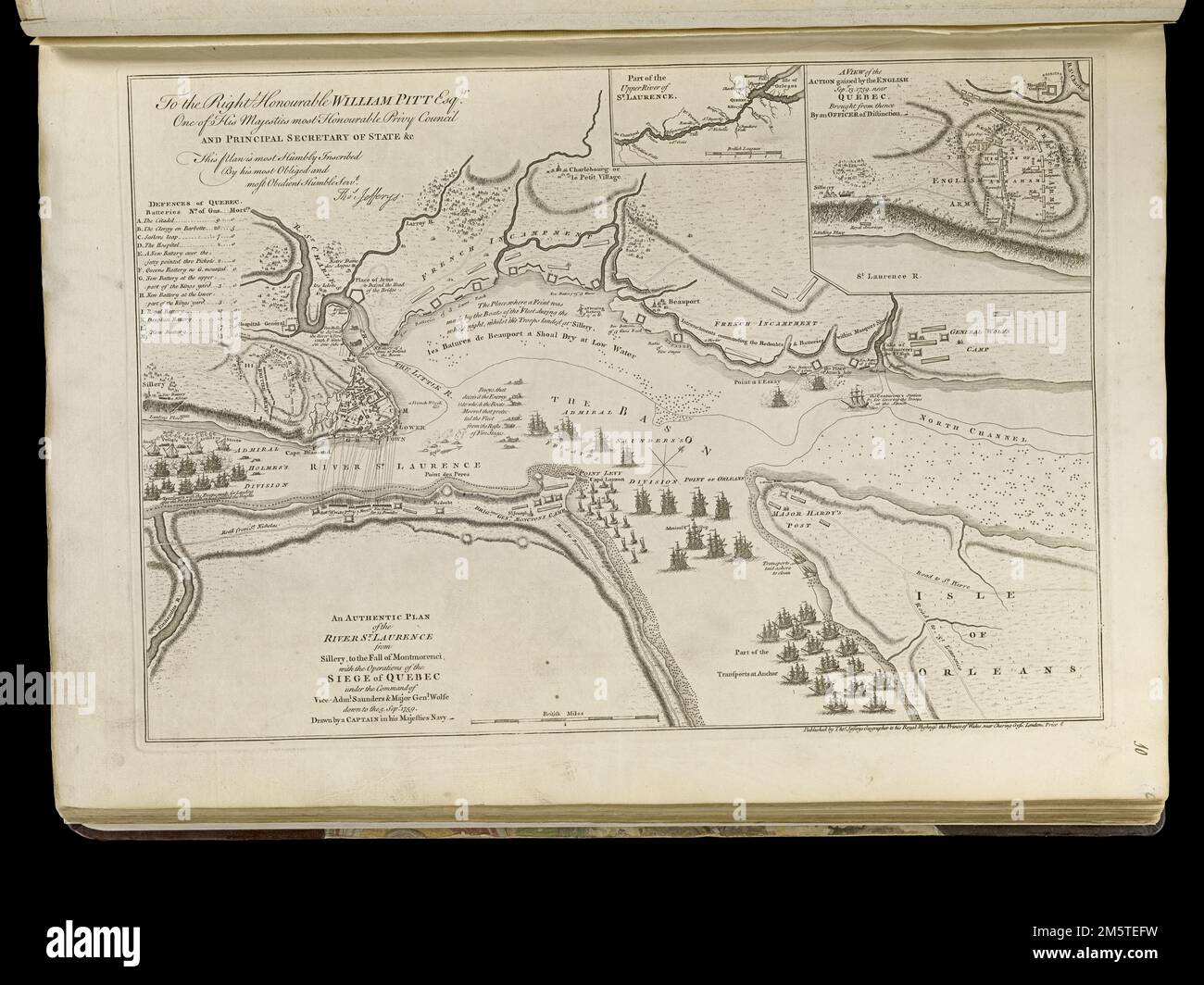 An authentic plan of the River St. Laurence from Sillery to the fall of ...