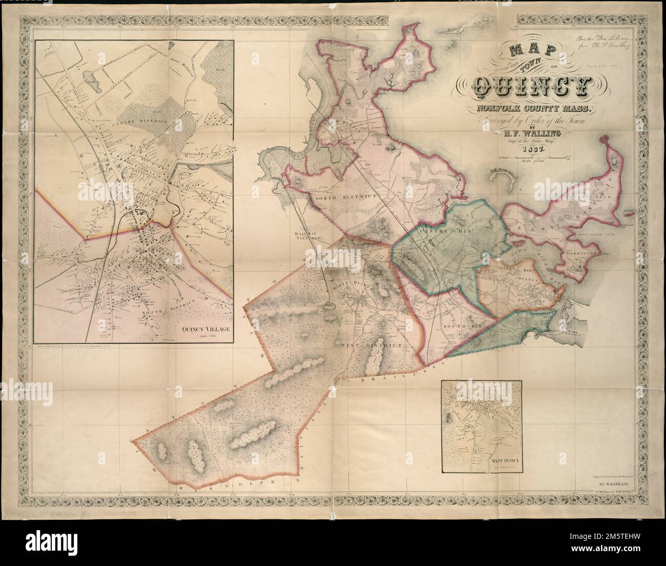 Map of the town of Quincy, Norfolk County, Mass : surveyed by order of ...