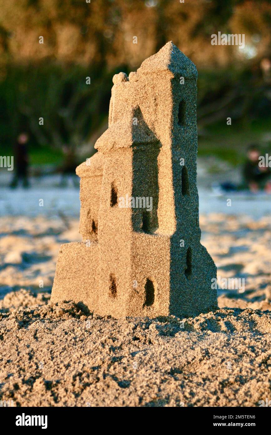 Sand Castle at Natural Bridges Stock Photo - Alamy