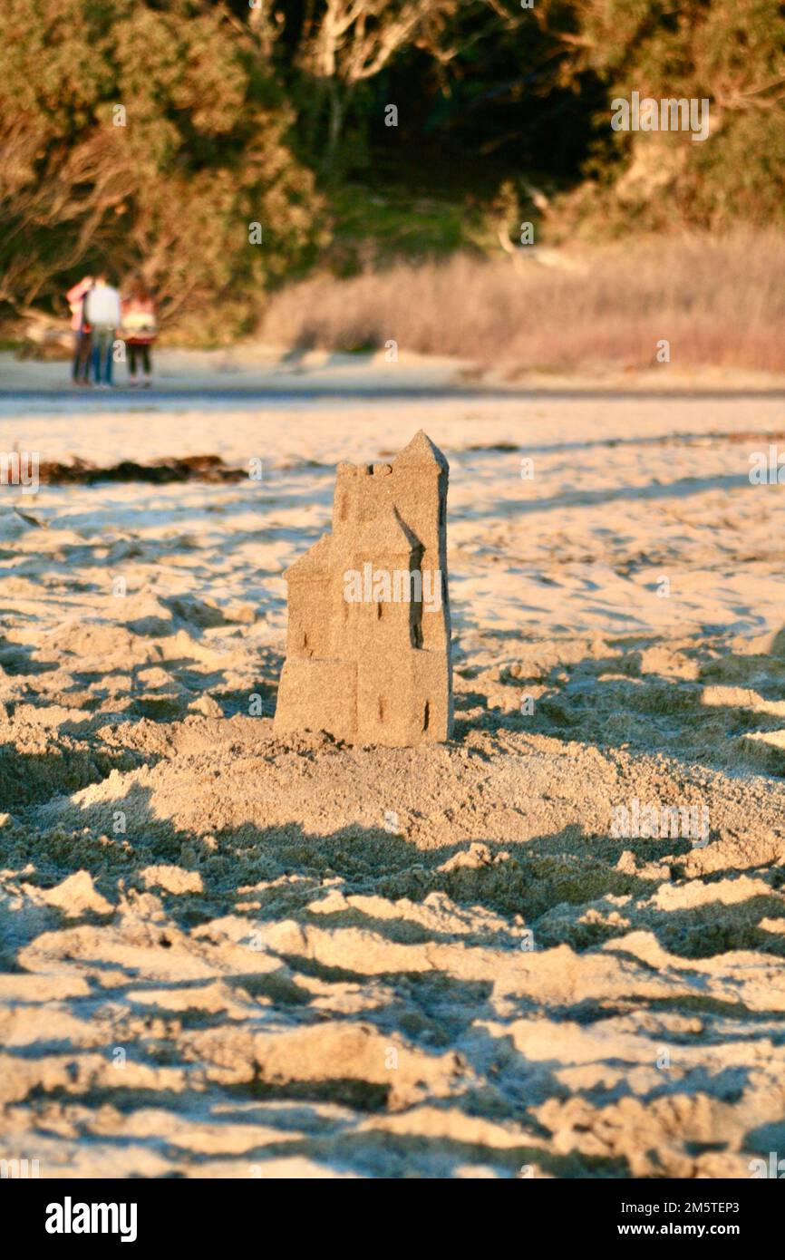 Sand Castle at Natural Bridges Stock Photo - Alamy