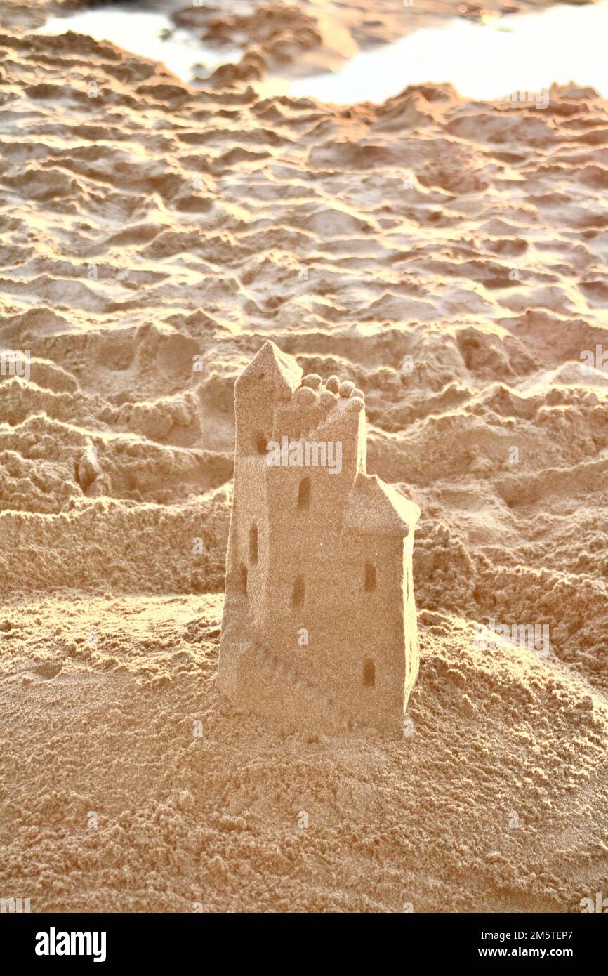 Sand Castle at Natural Bridges Stock Photo - Alamy