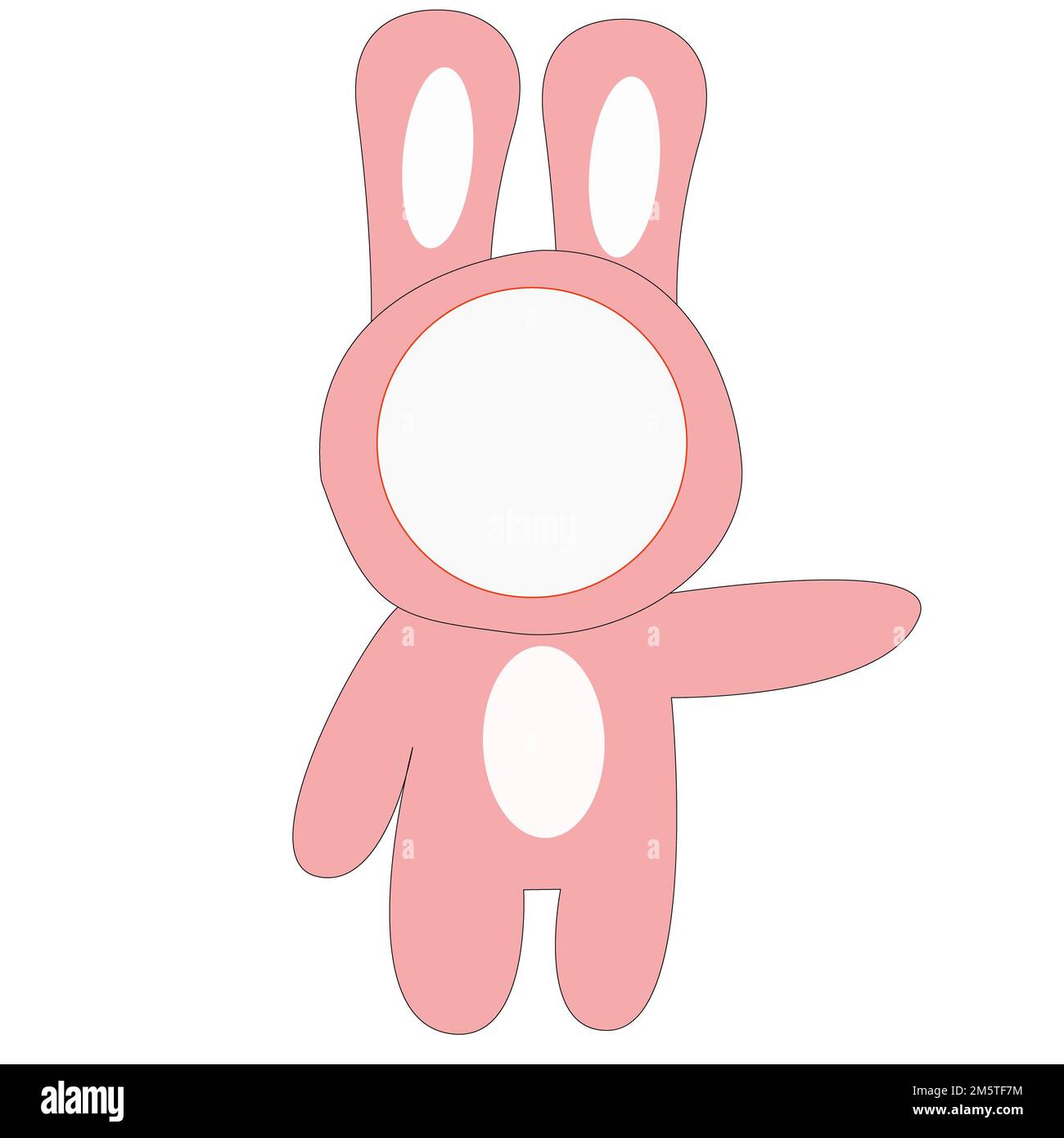 Simple designed rabbit character shape Stock Photo - Alamy