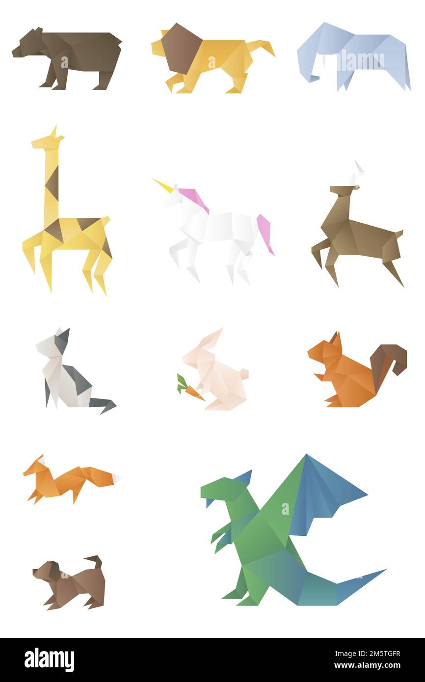 Origami giraffe Cut Out Stock Images & Pictures - Alamy