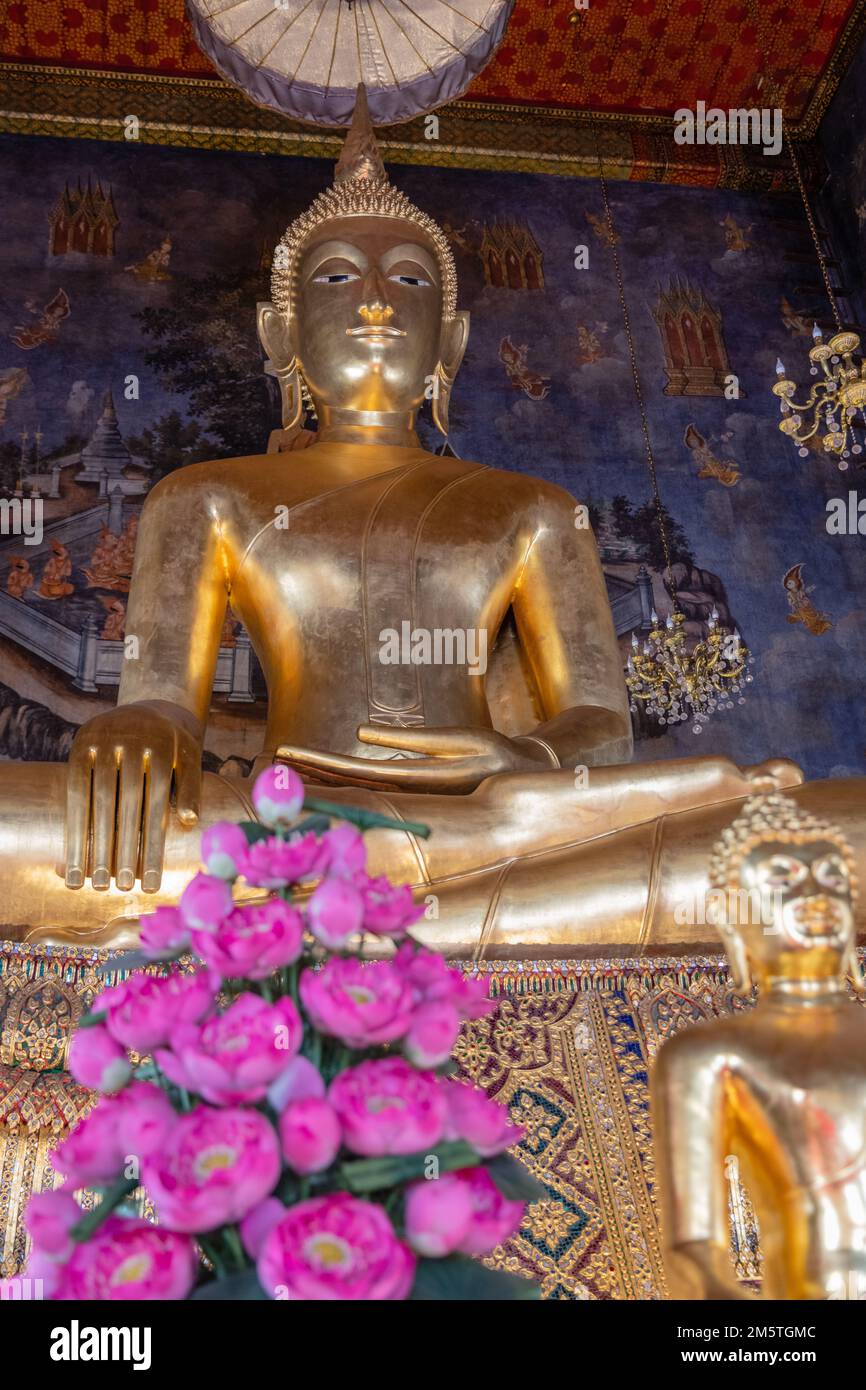Seated Maravijaya Buddha statue in ubosot (ordination hall) of Wat ...