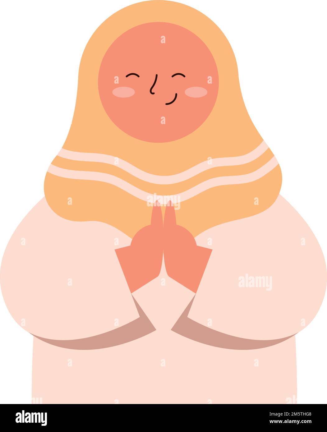 little muslim woman praying character Stock Vector Image & Art - Alamy
