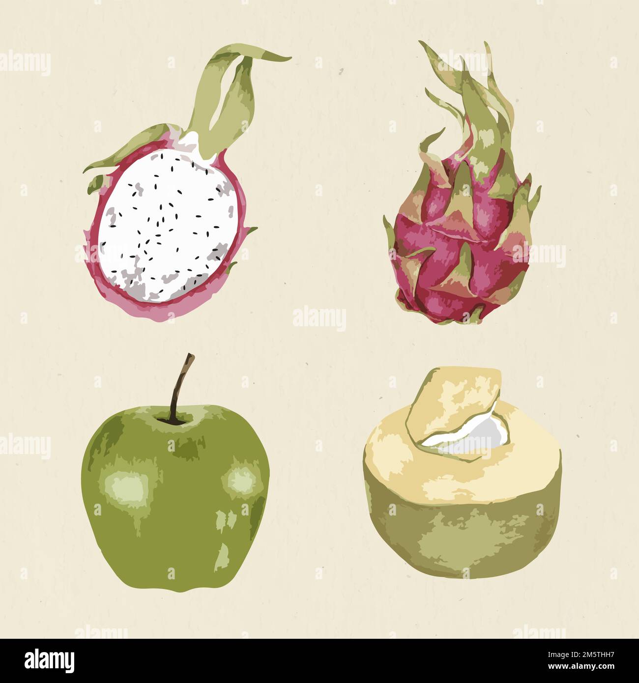 Vectorized fruit design element set Stock Vector Image & Art - Alamy