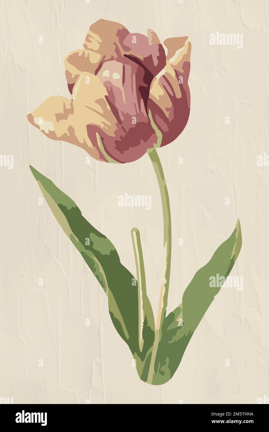 Vectorized tulip flower sticker overlay design element Stock Vector Image & Art - Alamy