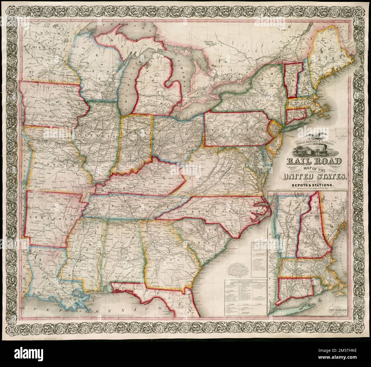 Ensign, Bridgman & Fanning's rail road map of the United States ...