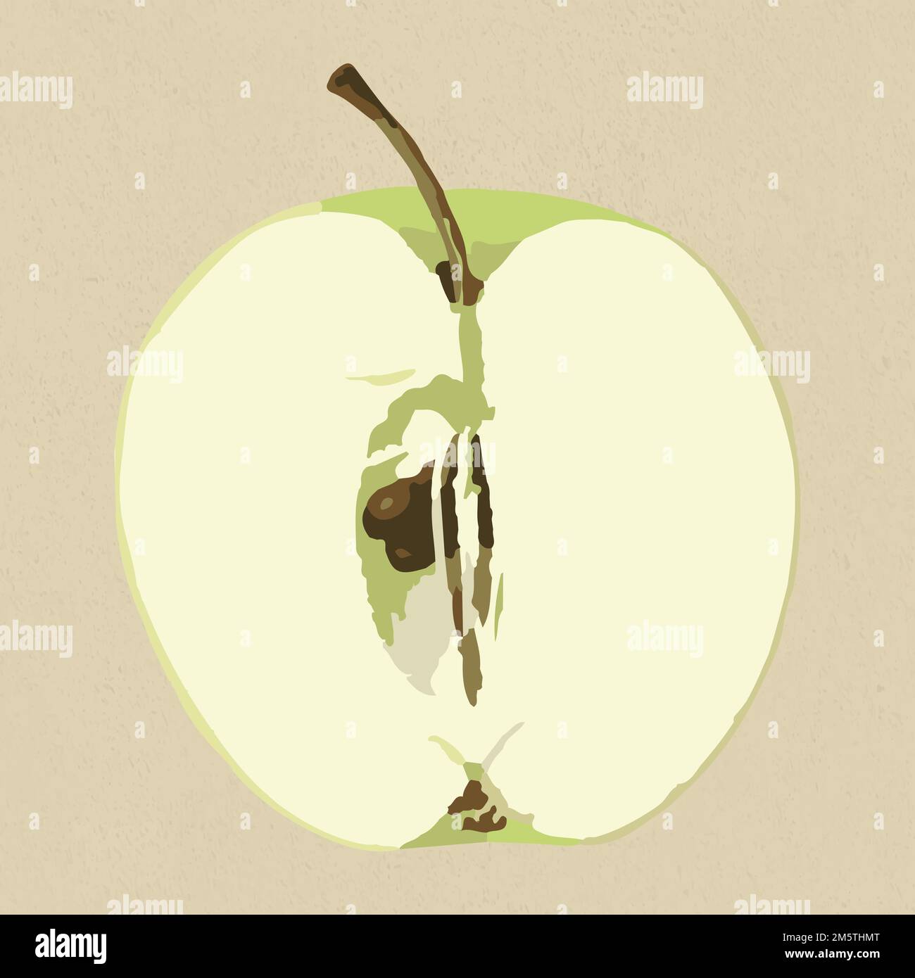 Vectorized green apple fruit sticker design resource Stock Vector Image & Art - Alamy