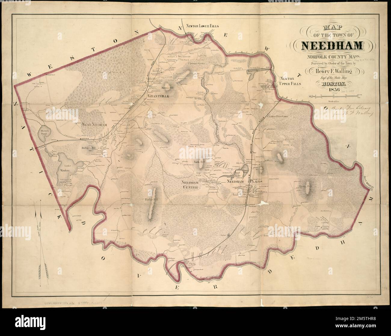 Map of the town of Needham, Norfolk County, Mass : surveyed by order of ...