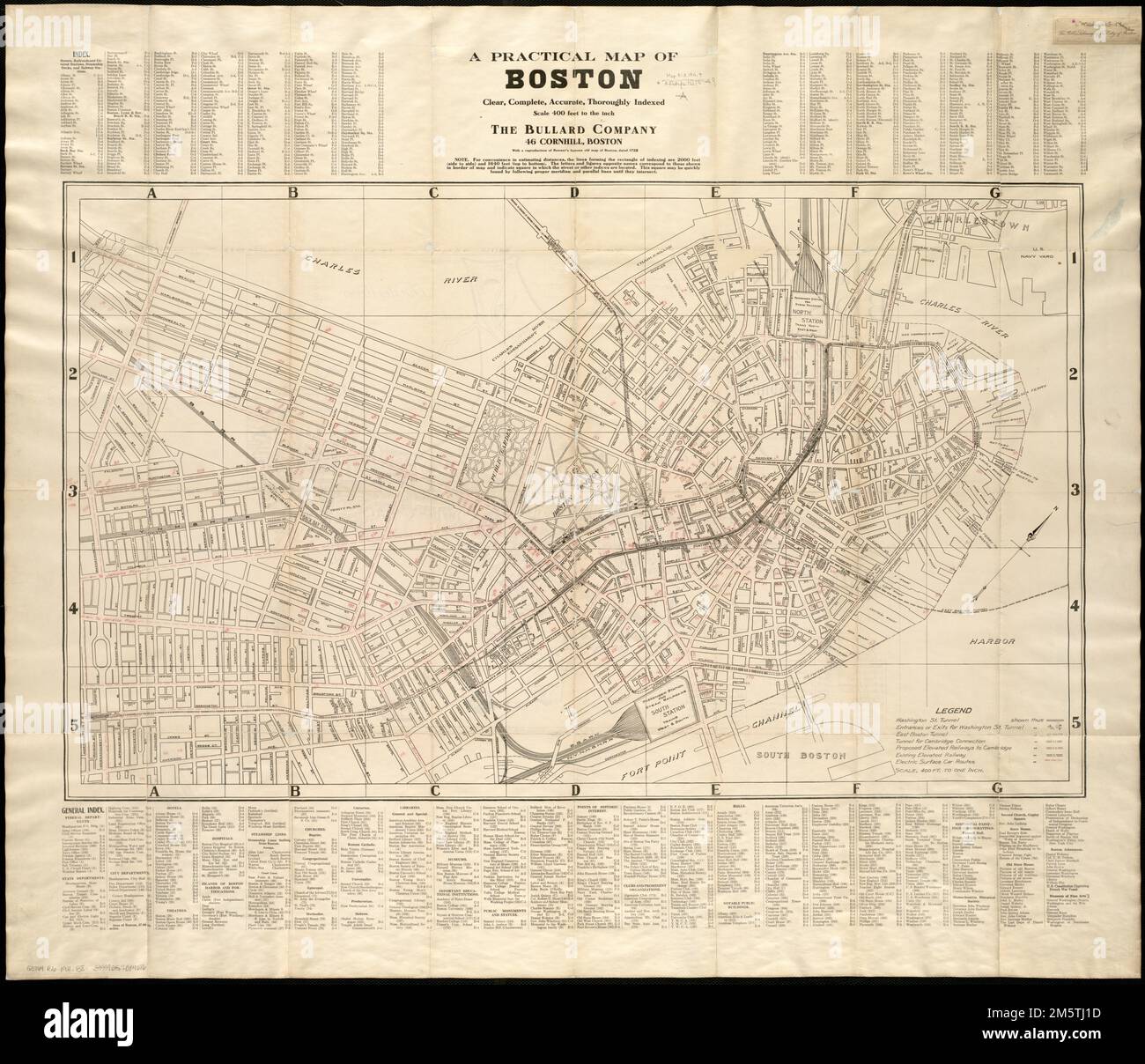 A practical map of Boston : ... with a reproduction of Bonner's famous ...