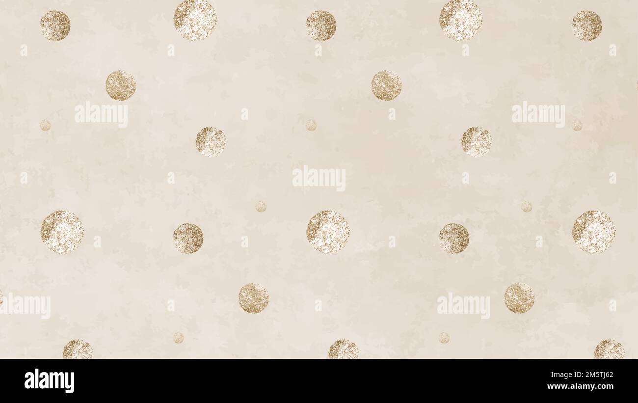 Seamless gold dotted pattern on a beige background vector Stock Vector ...