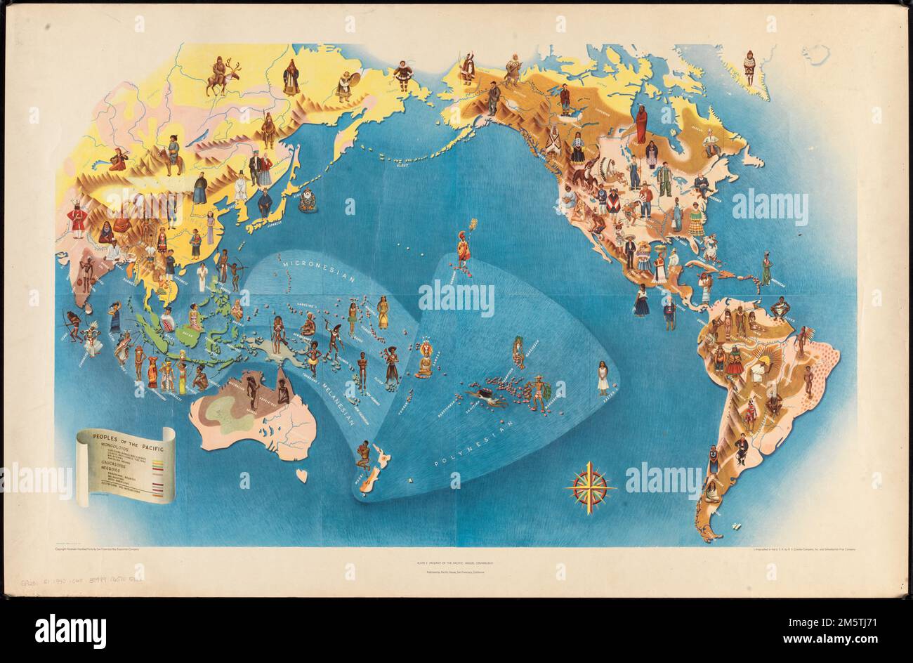 Peoples of the Pacific. Issued as plate 1 in his Pageant of the Pacific ...
