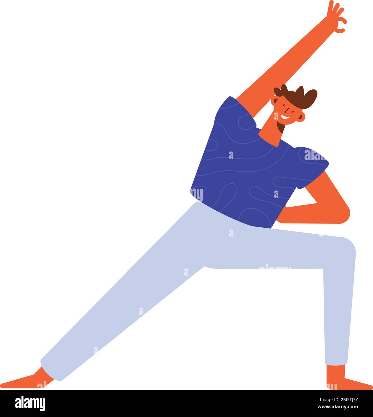 happy man practicing yoga character Stock Vector Image & Art - Alamy