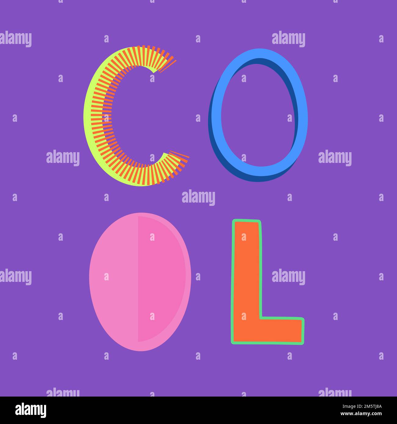 Cool typography illustrated on a purple background vector Stock Vector ...