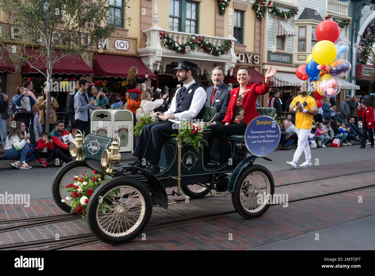 The Tournament of Roses president Amy Wainscott with husband Tim are ...