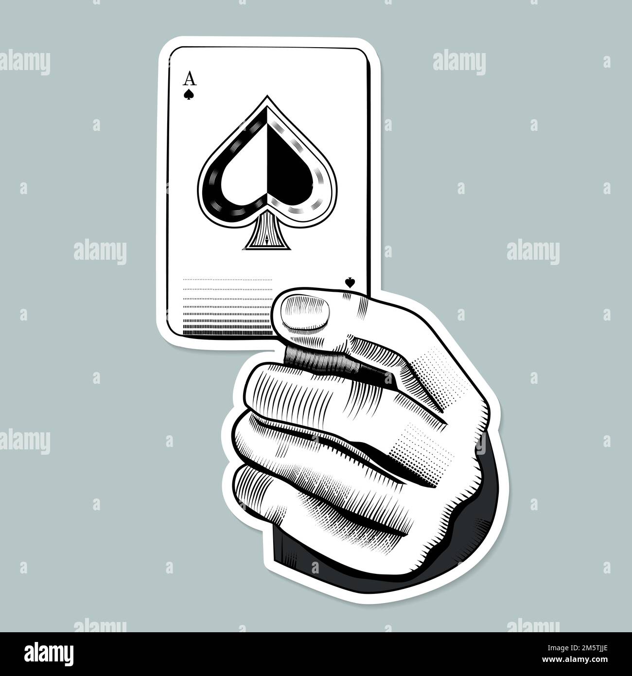 Hand vector with spade ace poker card Stock Vector Image & Art - Alamy