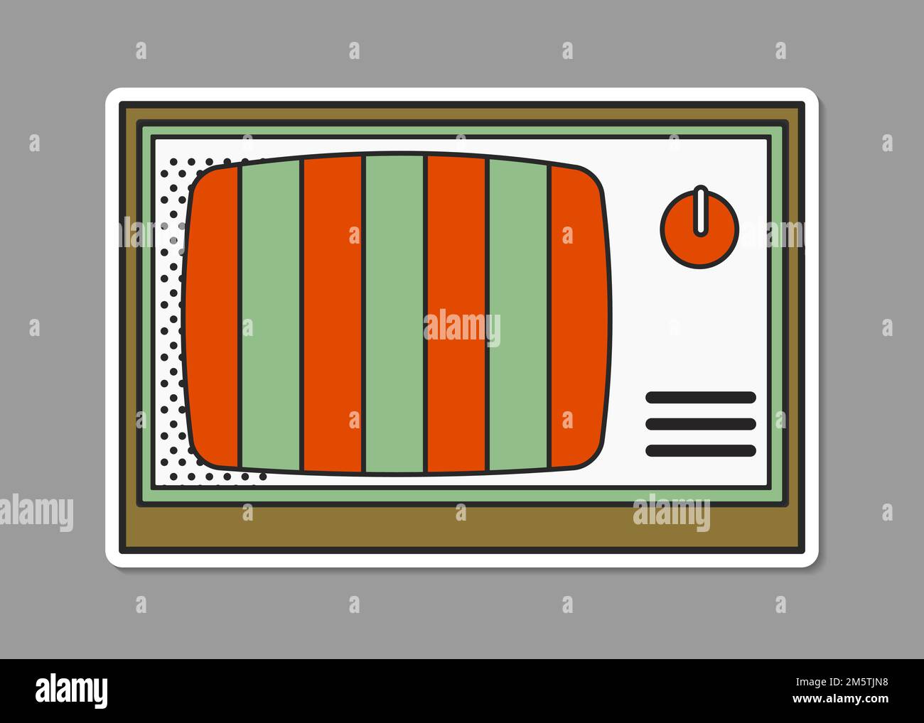Vintage tv cut out Stock Vector Images - Alamy