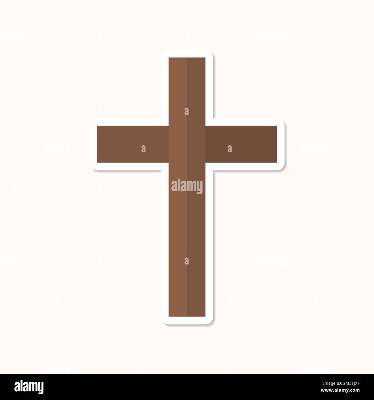 The Christian cross sticker design element vector Stock Vector Image ...