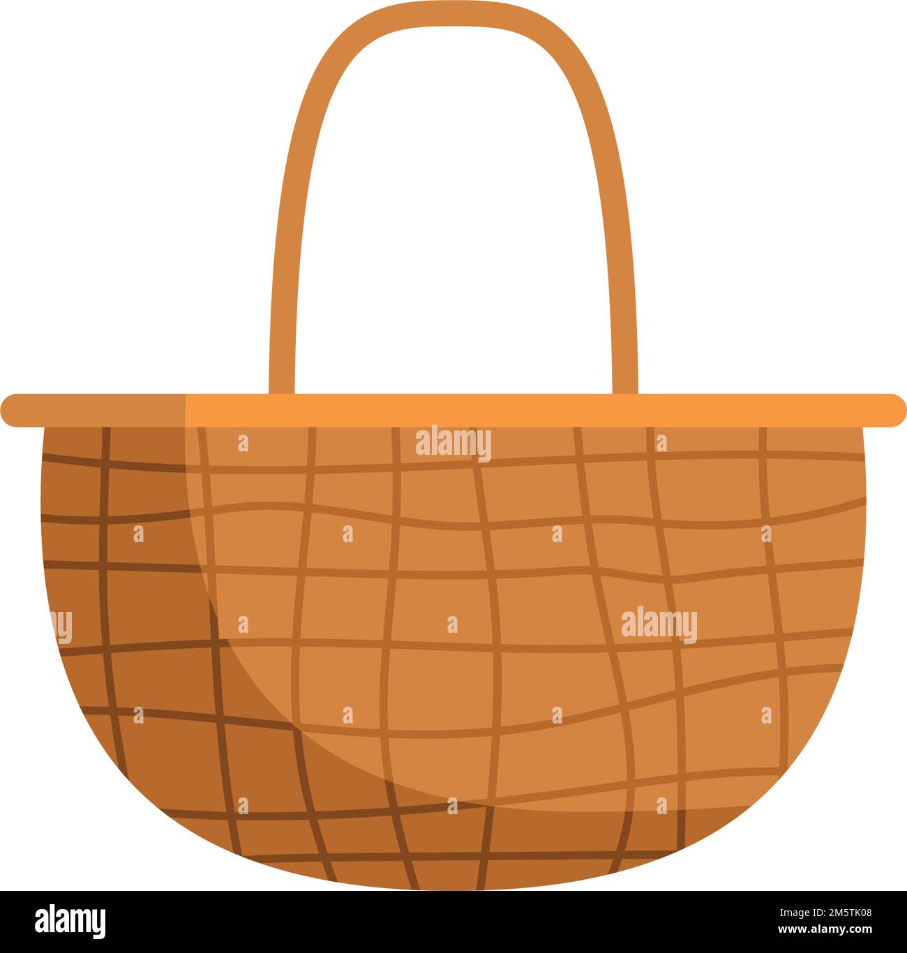 woven wicker basket handle icon Stock Vector Image & Art - Alamy