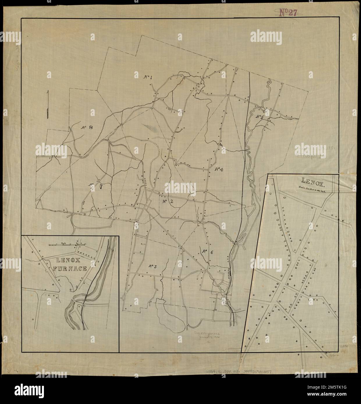 Map of the town of Lenox, Massachusetts. Title supplied by cataloger ...