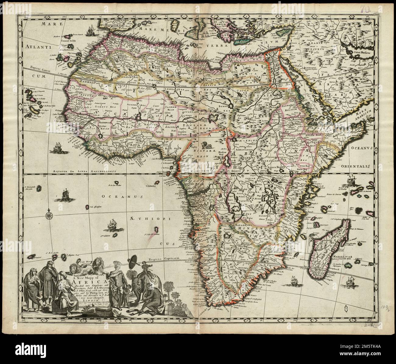 A new mapp of Africa divided into kingdoms and provinces. Relief shown ...