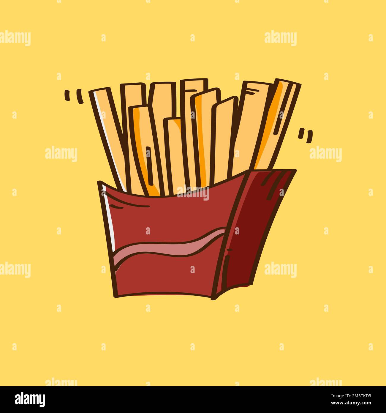 Hand drawn french fries vector Stock Vector Image & Art - Alamy