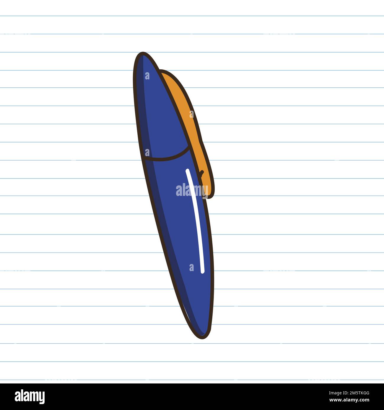 Blue school pen design vector Stock Vector Image & Art - Alamy