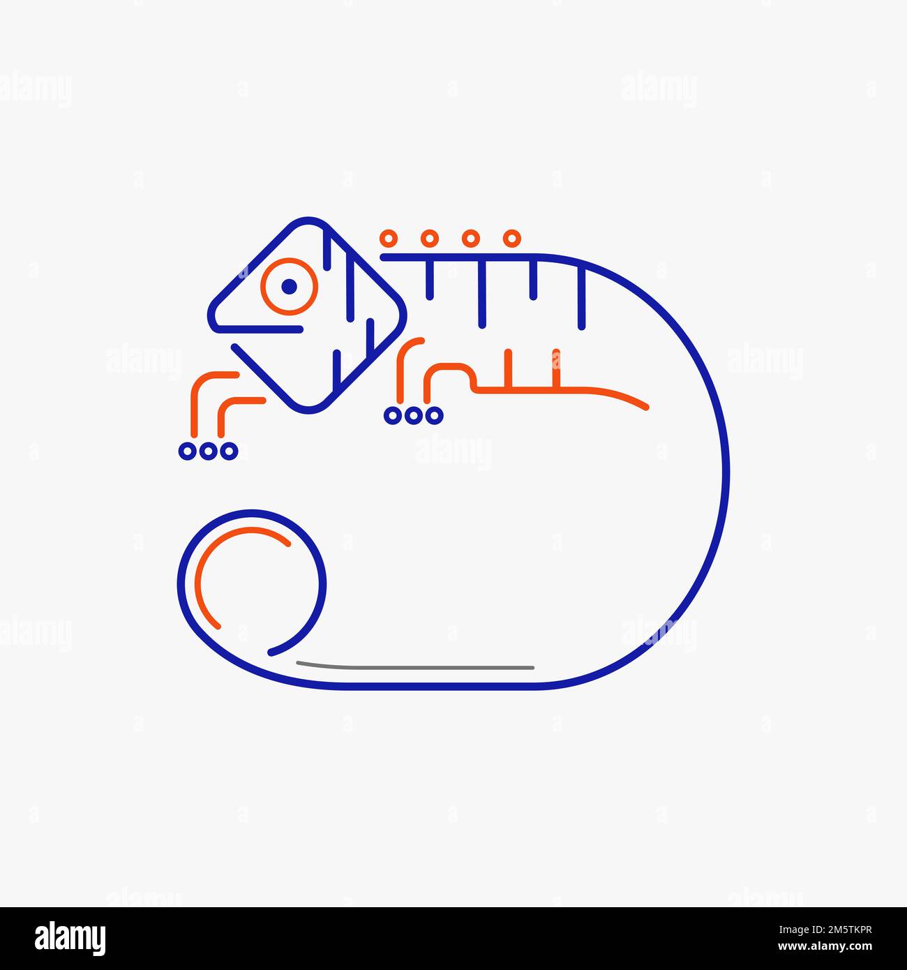 Cute chameleon badge element vector Stock Vector Image & Art - Alamy