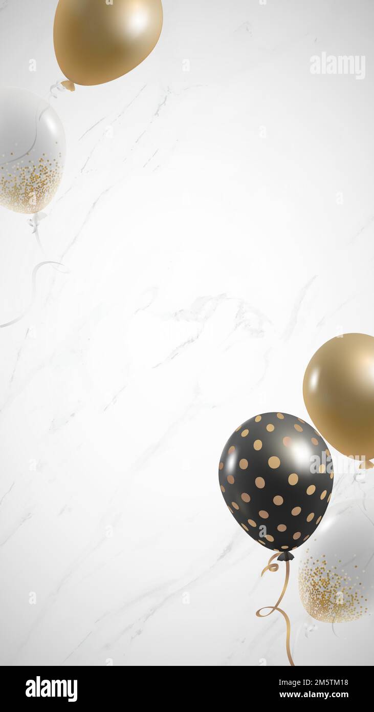 Elegant balloons frame design mobile phone wallpaper vector Stock ...