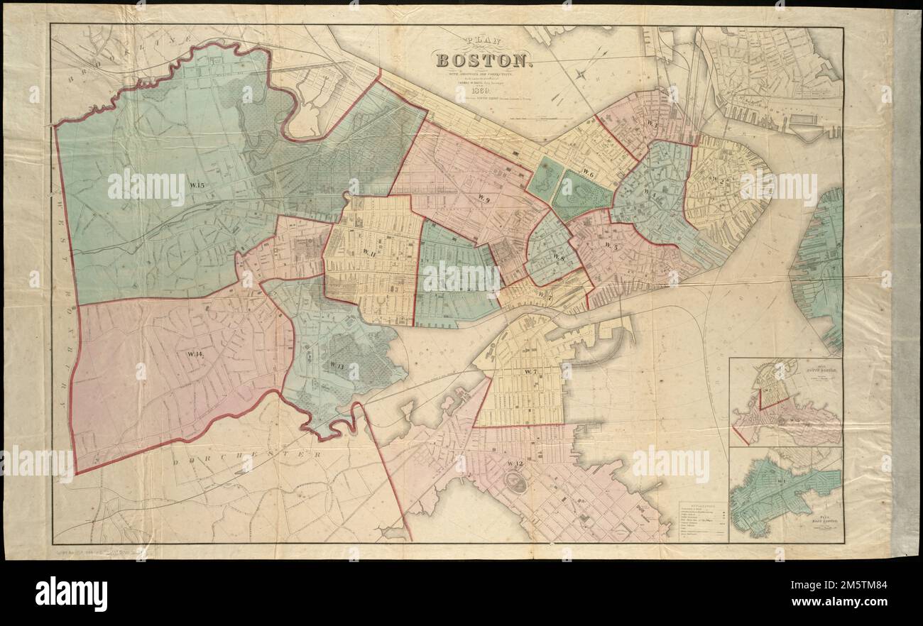 Plan of Boston, with additions and corrections. Oriented with north ...