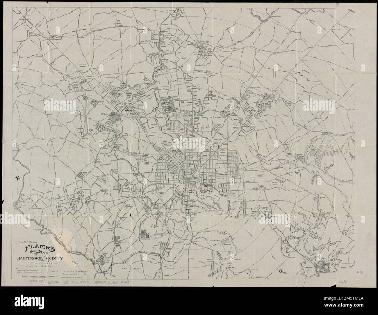 Flamm's new map of Baltimore and vicinity.... , Maryland , Baltimore ...