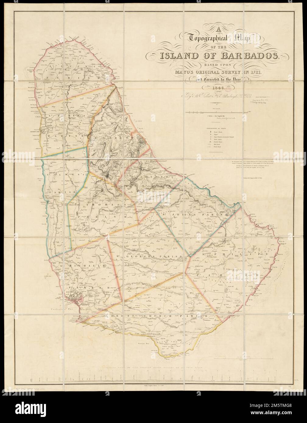 A topographical map of the island of Barbados : based upon Mayo's ...