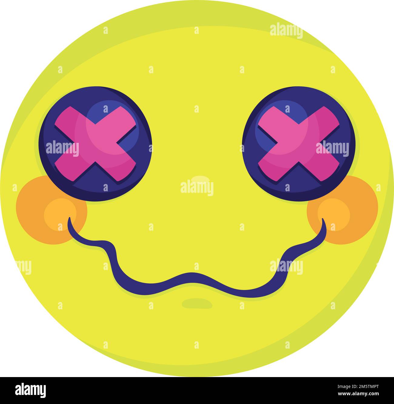emoticon face psychedelic style icon Stock Vector Image & Art - Alamy