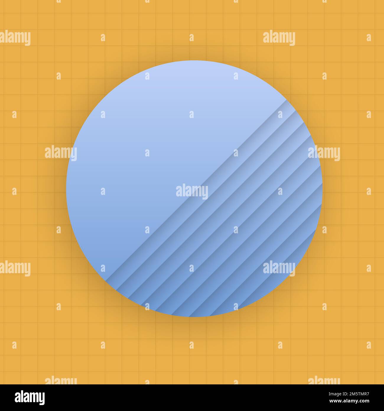 Blue circle on a yellow background vector Stock Vector Image & Art - Alamy