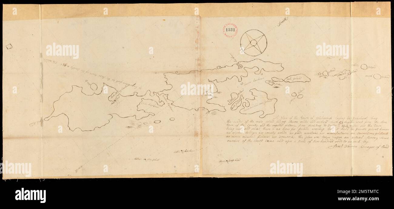 Plan of Islesborough (Long Island Plantation) made by Samuel Warren ...