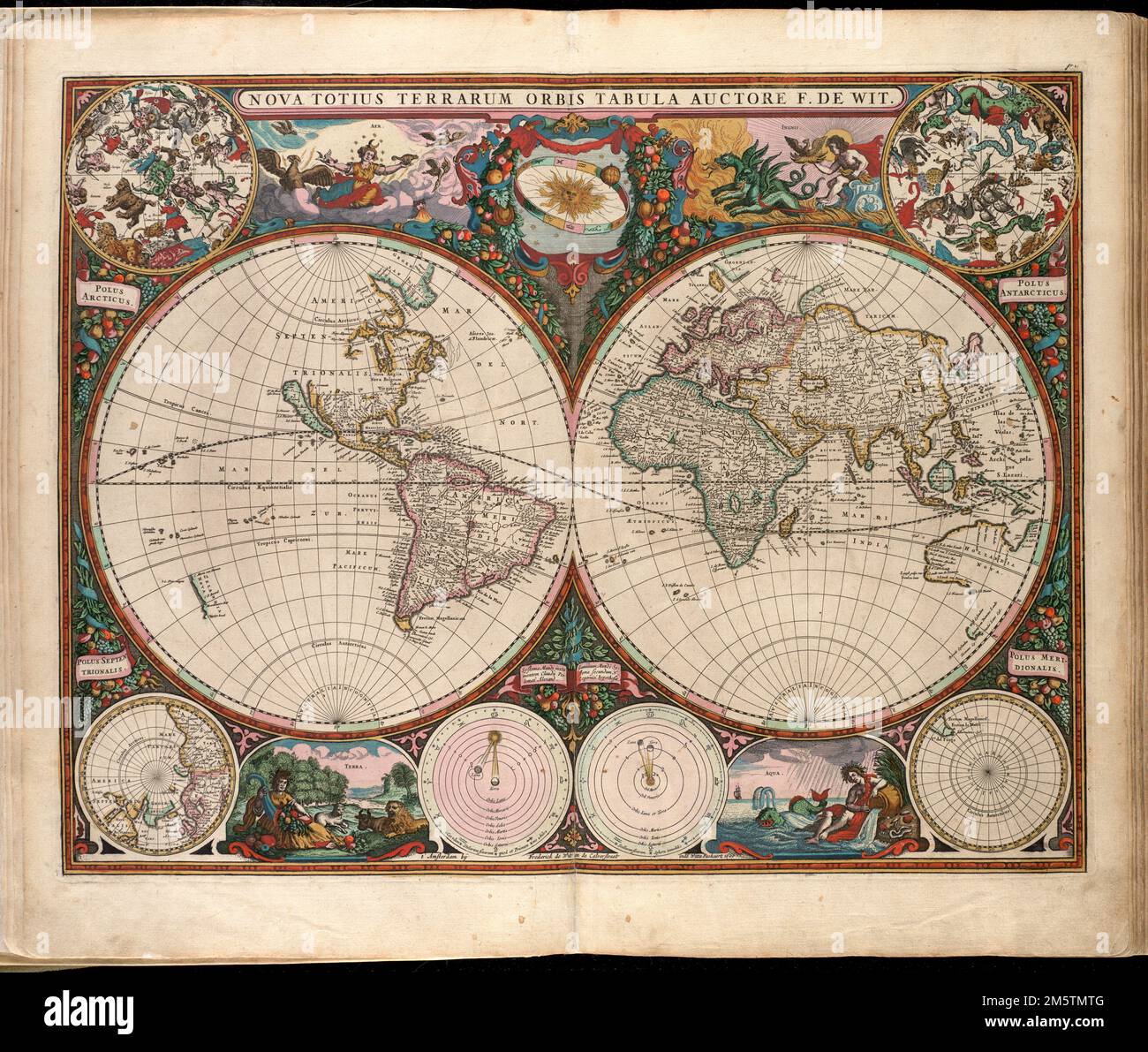 Nova totius terrarum orbis tabula. Double hemispherical map of the ...