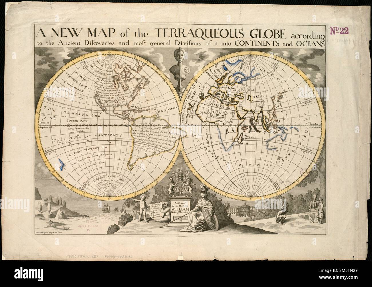 A new map of the terraqueous globe according to the ancient discoveries ...